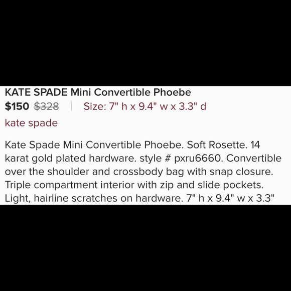 kate spade | Bags | Kate Spade Mini Phoebe Convertible | Poshmark